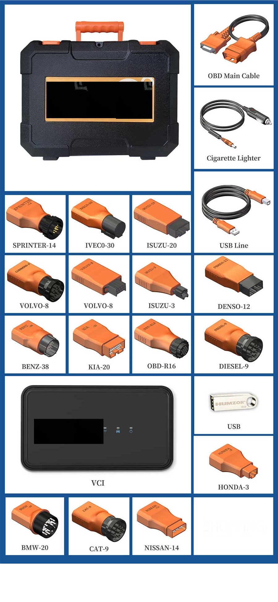 valise Scanner de diagnostic tracteur bus et de camion 2024 ...